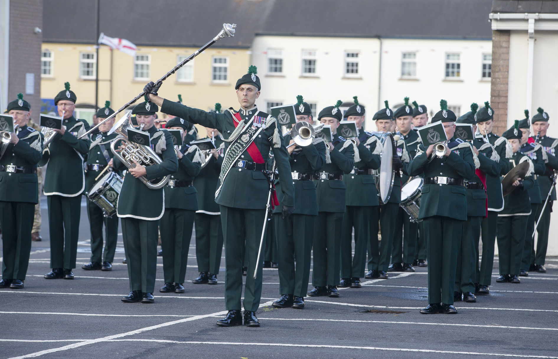 Royal Irish Regiment Beating Retreat in Comber - Down Lieutenancy